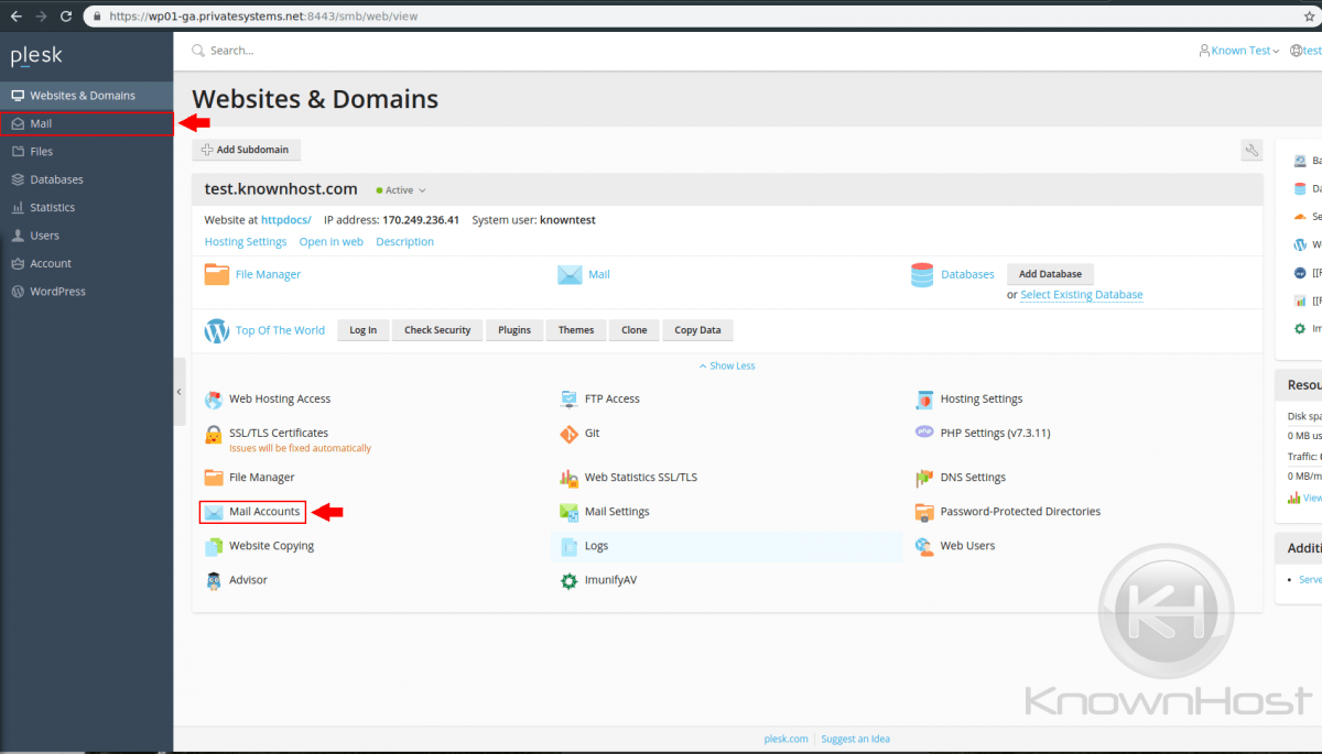 How to create a new email - KnownHost
