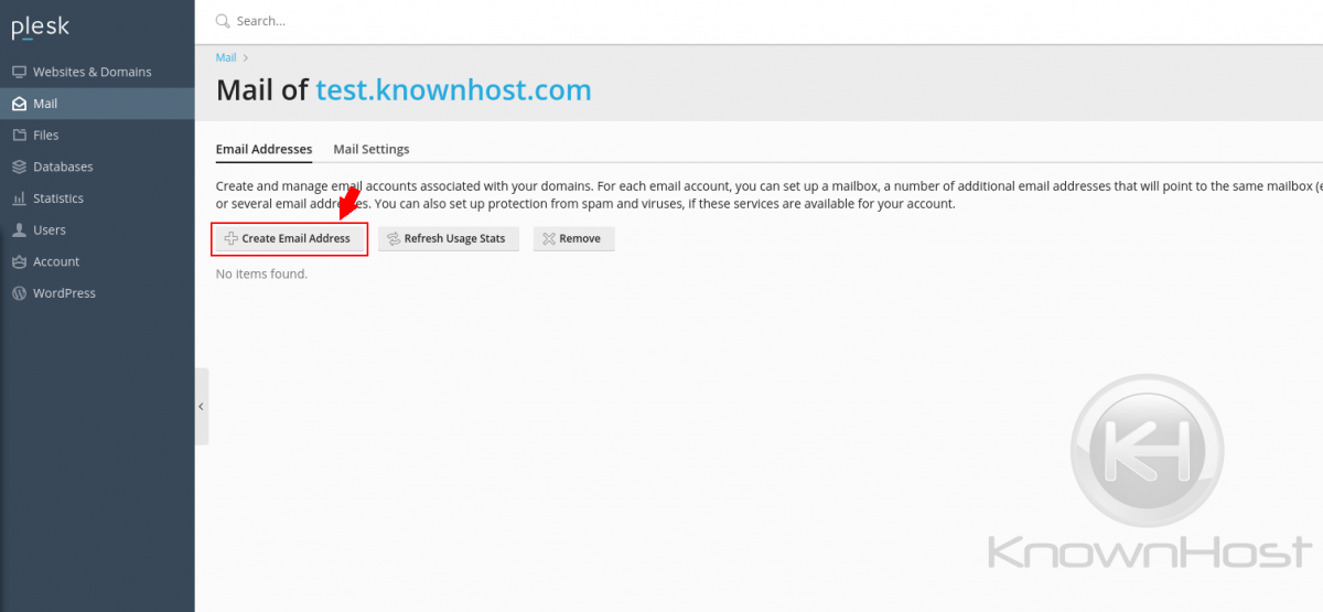 How to create a new email - KnownHost