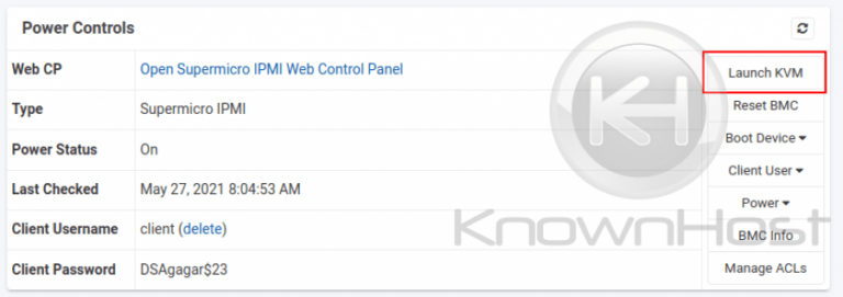 How to access your servers IPMI/KVM - KnownHost