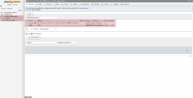 How to Create a MySQL Table in PhpMyAdmin? - KnownHost