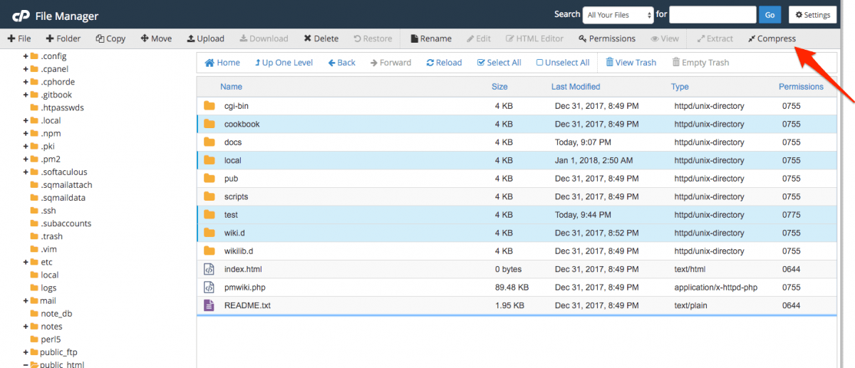 How to Compress and Uncompress Files with cPanel - KnownHost