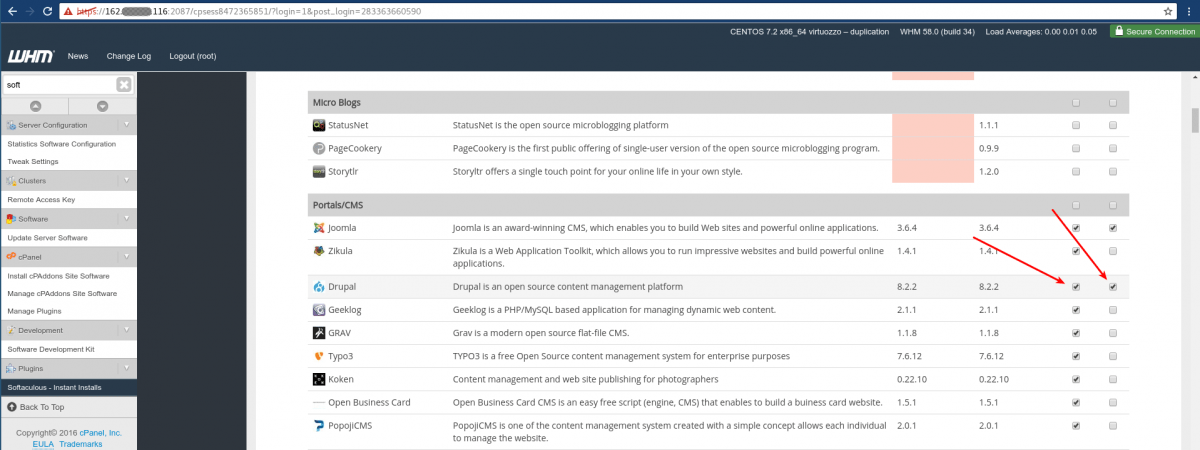 How To Install Drupal via Softaculous - KnownHost