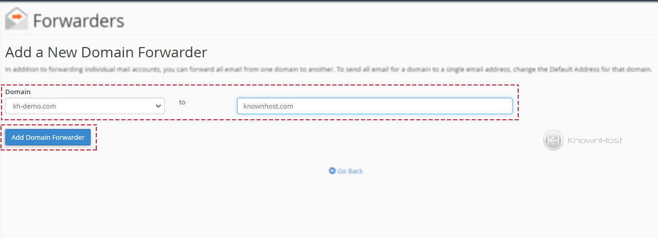 How to Setup an Email Forwarder in cPanel? - KnownHost