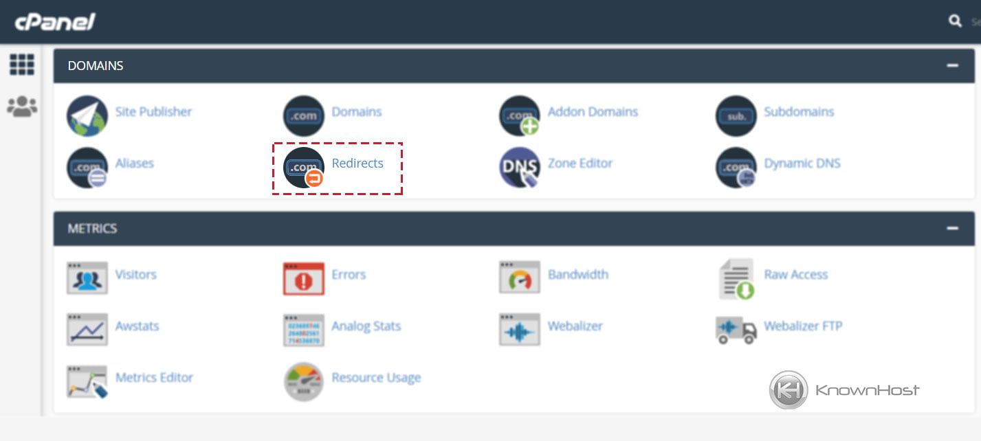 How to set up domain redirection in cPanel? - KnownHost