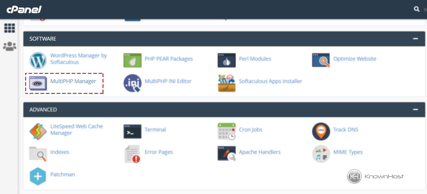 How to change PHP Version in cPanel? - KnownHost