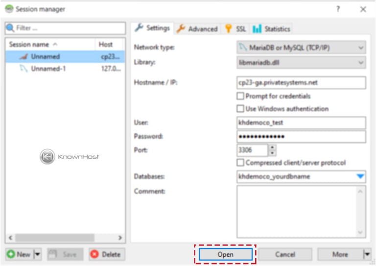 How to connect to MySQL Remotely in cPanel? - KnownHost