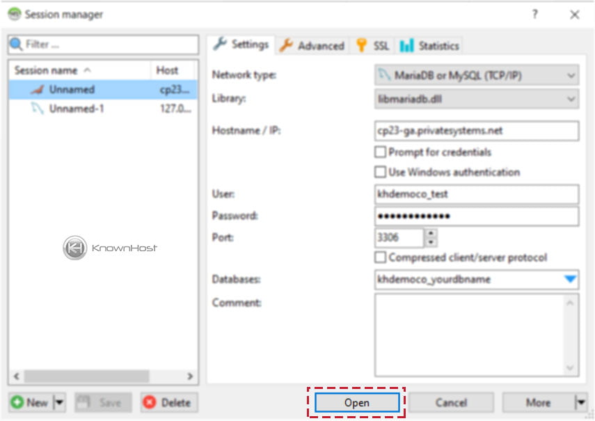 How To Connect To MySQL Remotely In CPanel KnownHost