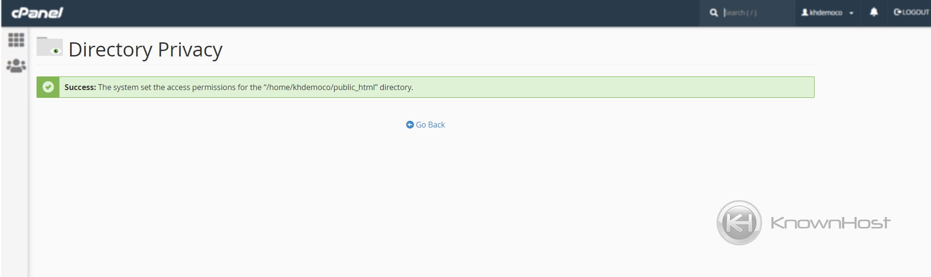 How to set up Directory Privacy in cPanel? - KnownHost