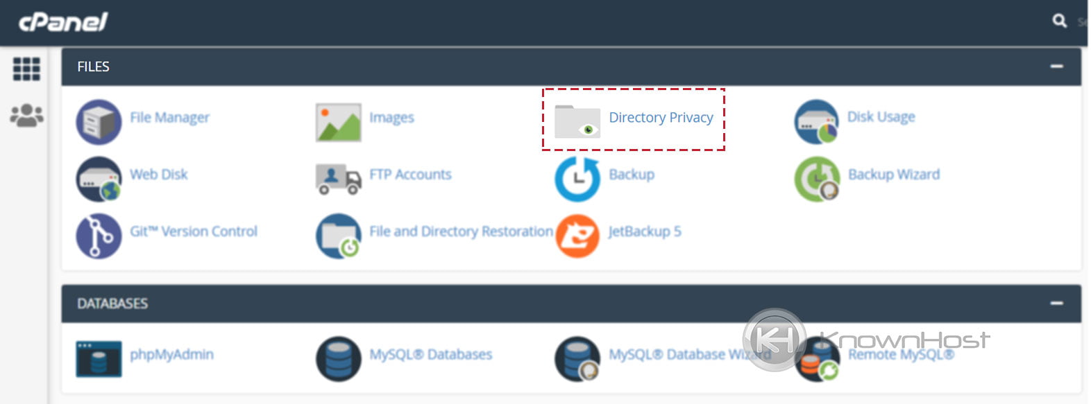 How to set up Directory Privacy in cPanel? - KnownHost