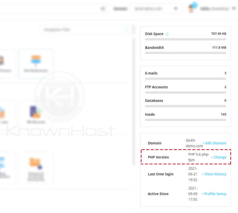 How to change the PHP version in DirectAdmin? - KnownHost