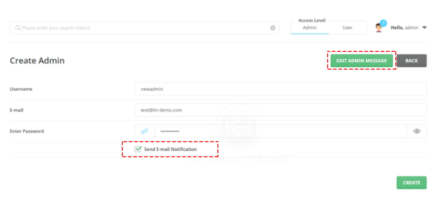How to add administrator in DirectAdmin? - KnownHost