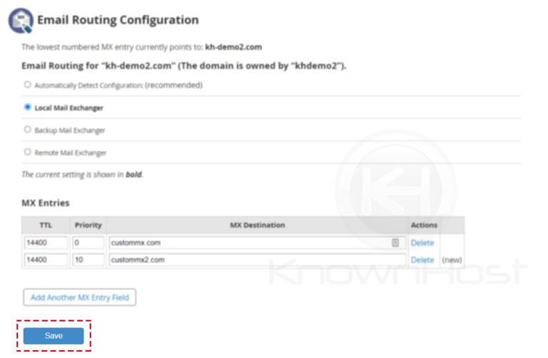 How to configure MX record in the WHM? - KnownHost
