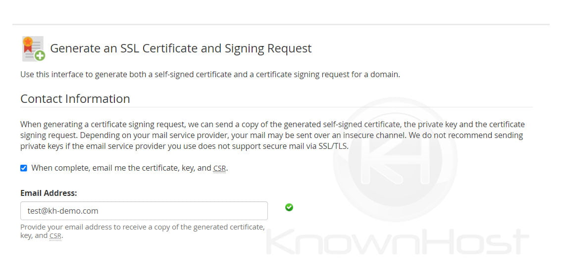 How to generate CSR from WHM? - KnownHost
