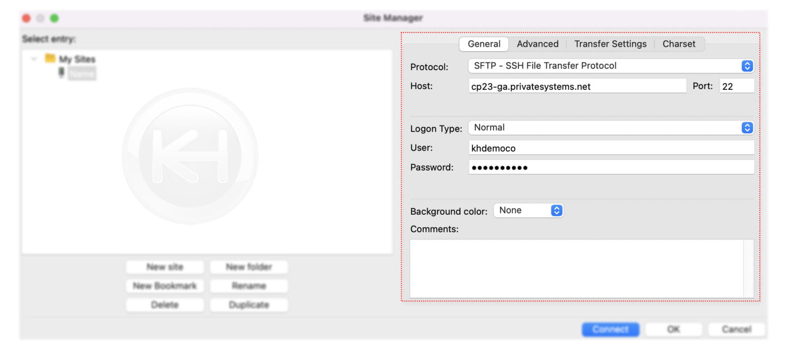How to Configure FileZilla to upload files via sFTP? - KnownHost