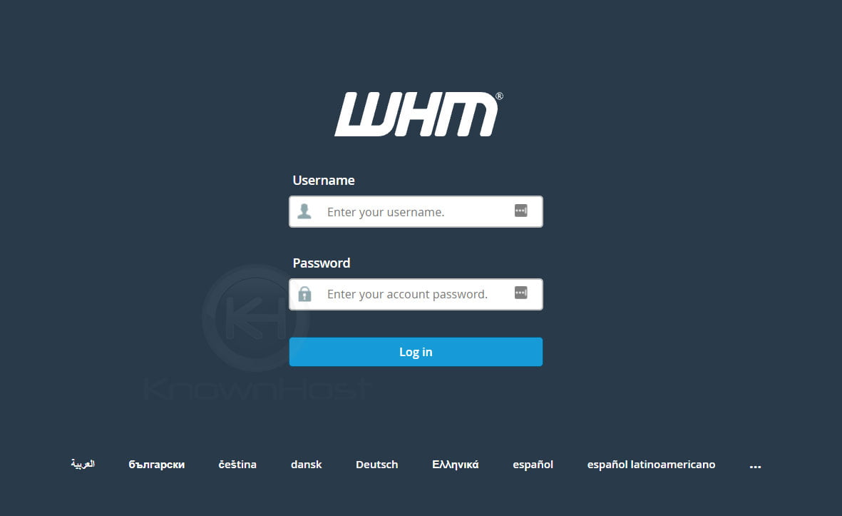 How To Create A Cpanel Account Using Whm Knownhost