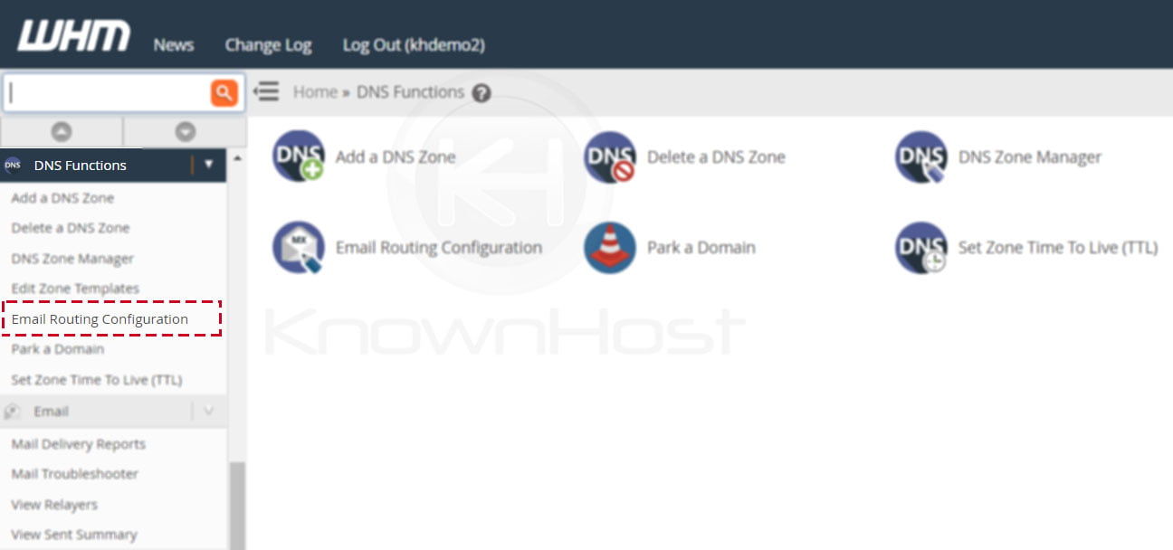 How to configure MX record in the WHM? - KnownHost