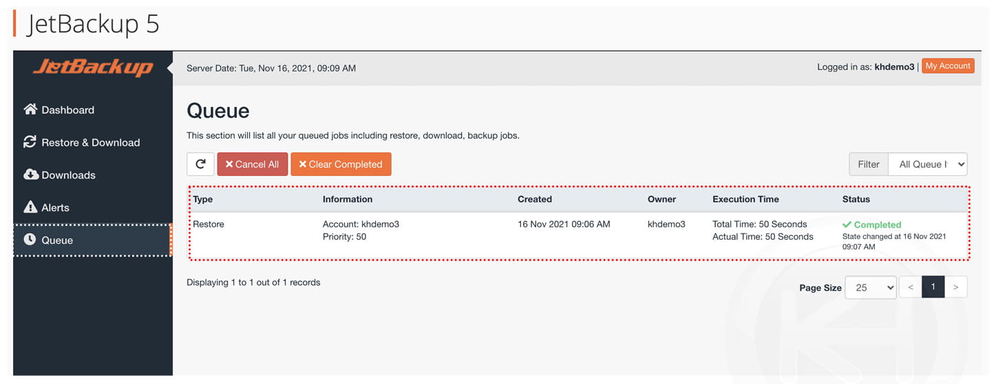 How to restore full cPanel backup with JetBackup 5? - KnownHost