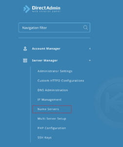 How to configure Nameservers in DirectAdmin? - KnownHost
