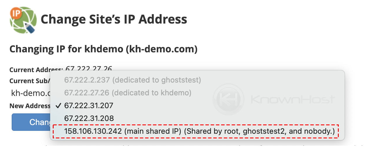 How to remove Dedicated IP and set a Shared IP address for a cPanel ...