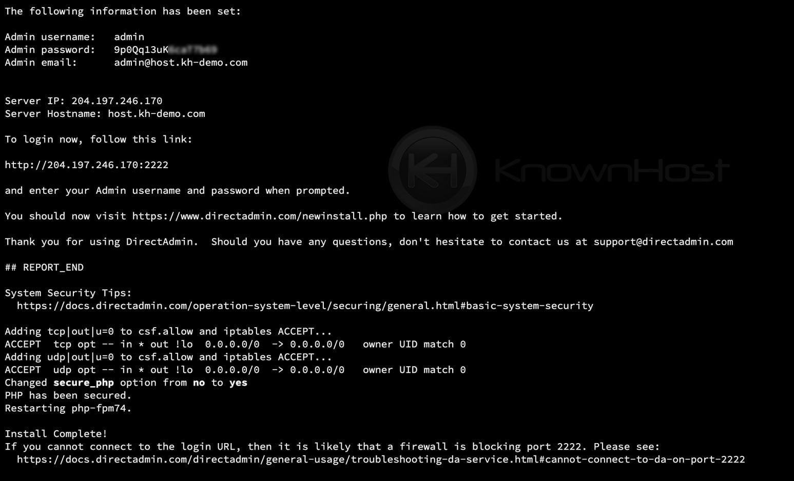 How To Install DirectAdmin - Complete Installation - KnownHost