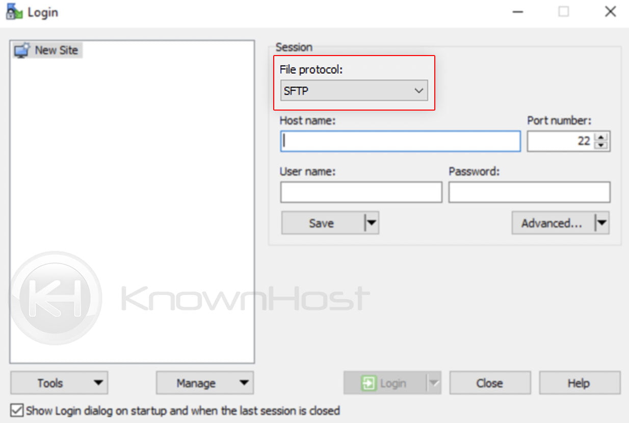 Configuring Win-SCP to upload files via FTP, sFTP - KnownHost