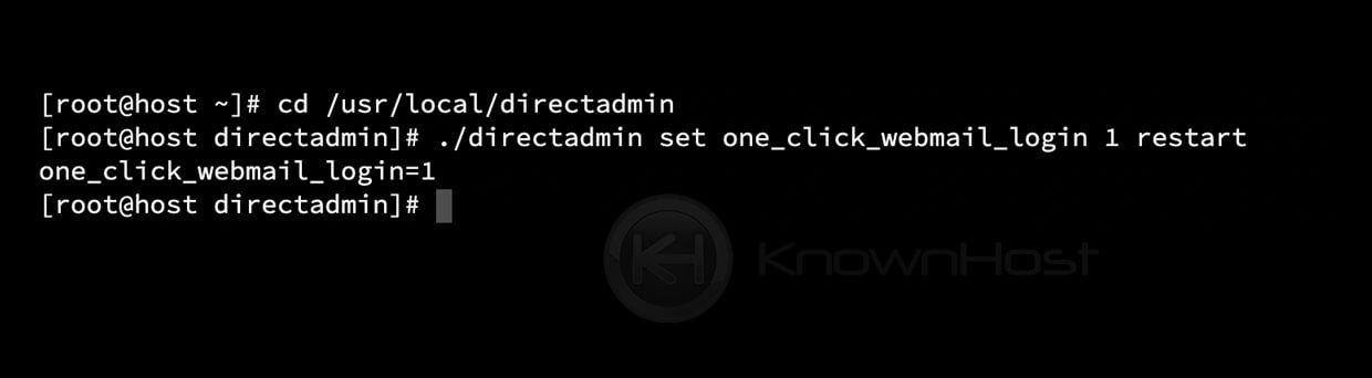How To Enable Auto-Login for Webmail in DirectAdmin? - KnownHost
