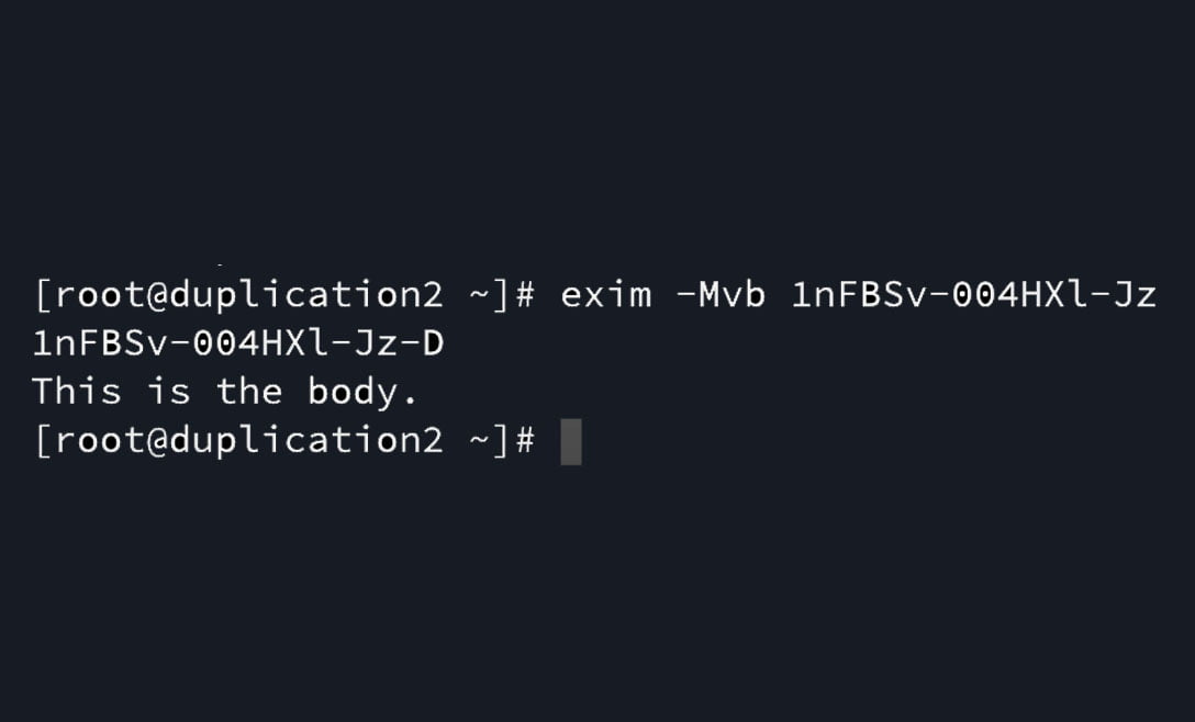 View the body and/or header of a queued exim message - KnownHost