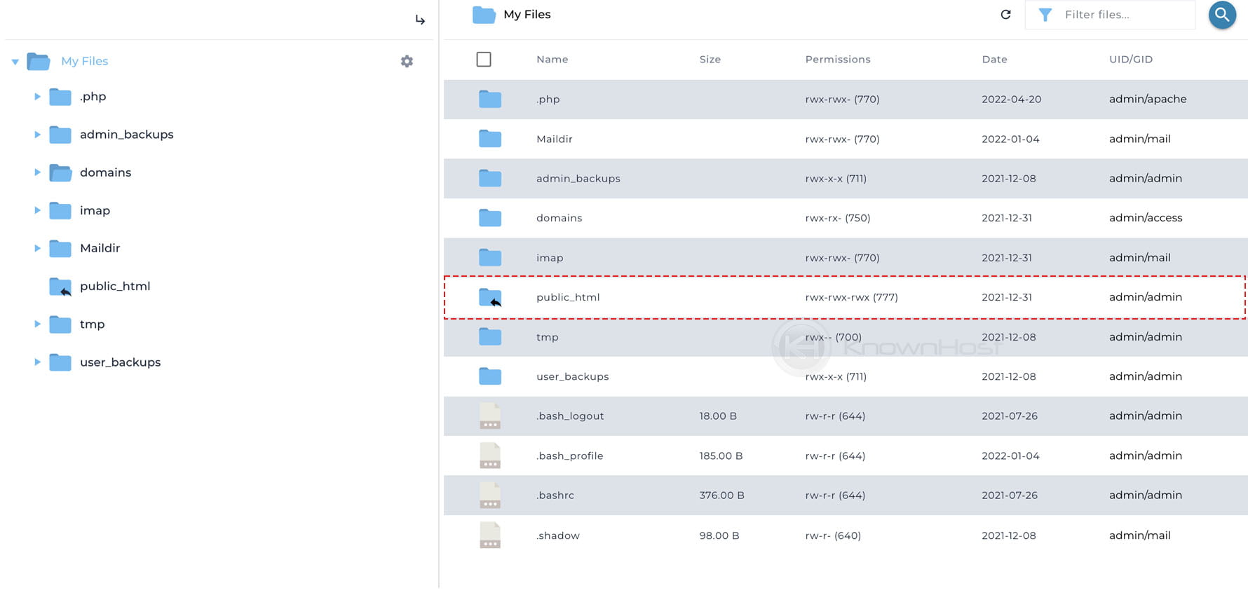 How to modify the .htaccess file? - KnownHost