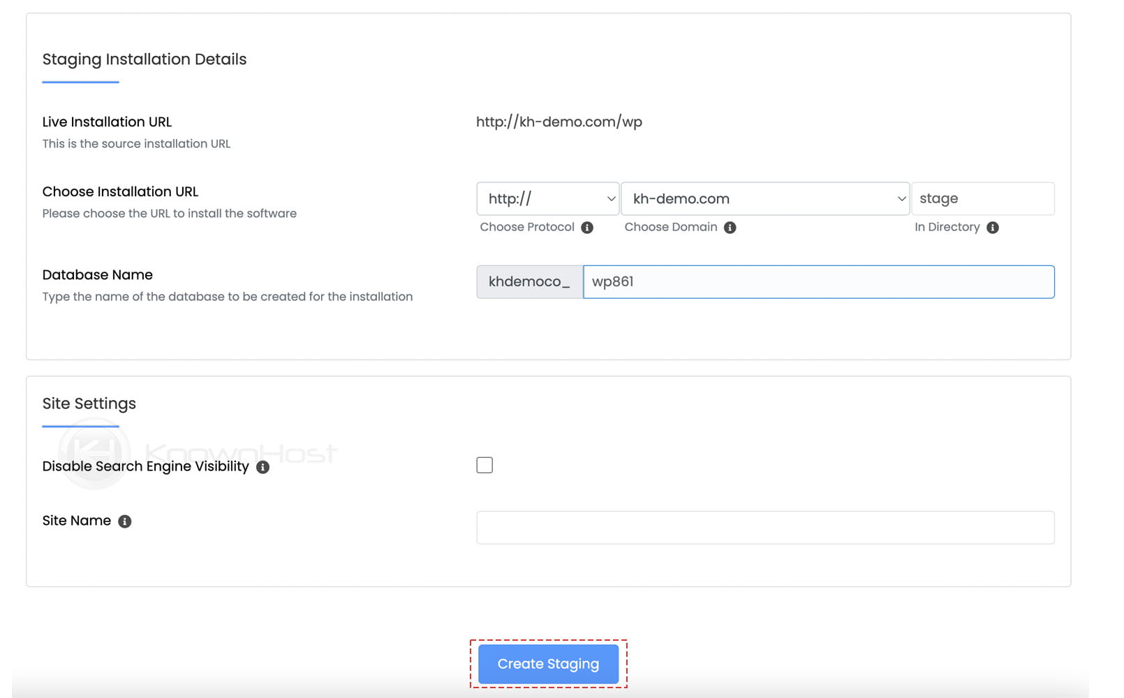 How to clone and create staging for a WordPress site using Softaculous?