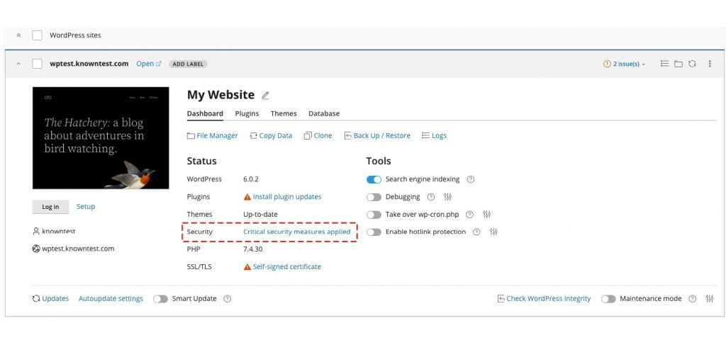 cPanel's WordPress Toolkit Overview - KnownHost