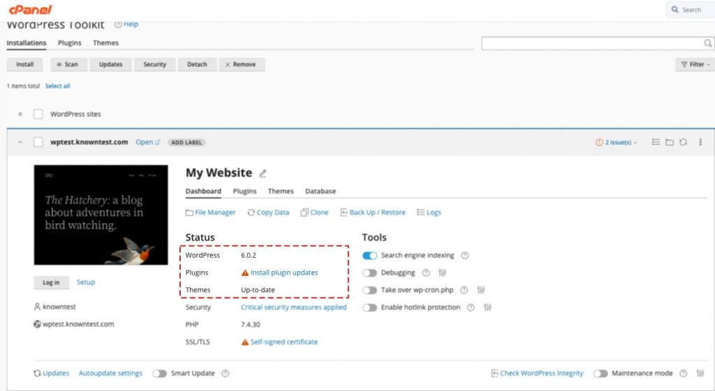 Cpanel S Wordpress Toolkit Overview Knownhost